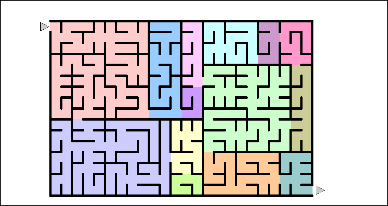 Maze algorithm explanation using GIF images
