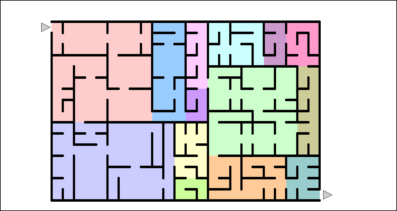 Maze algorithm explanation using GIF images