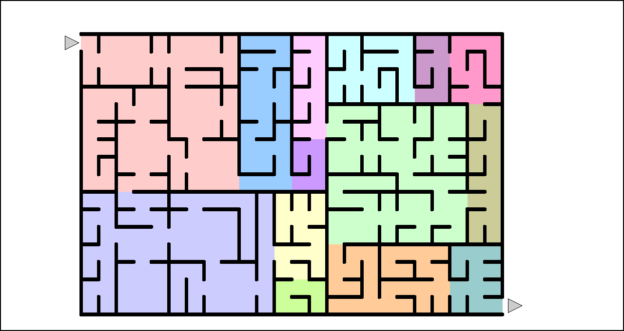 Maze algorithm explanation using GIF images